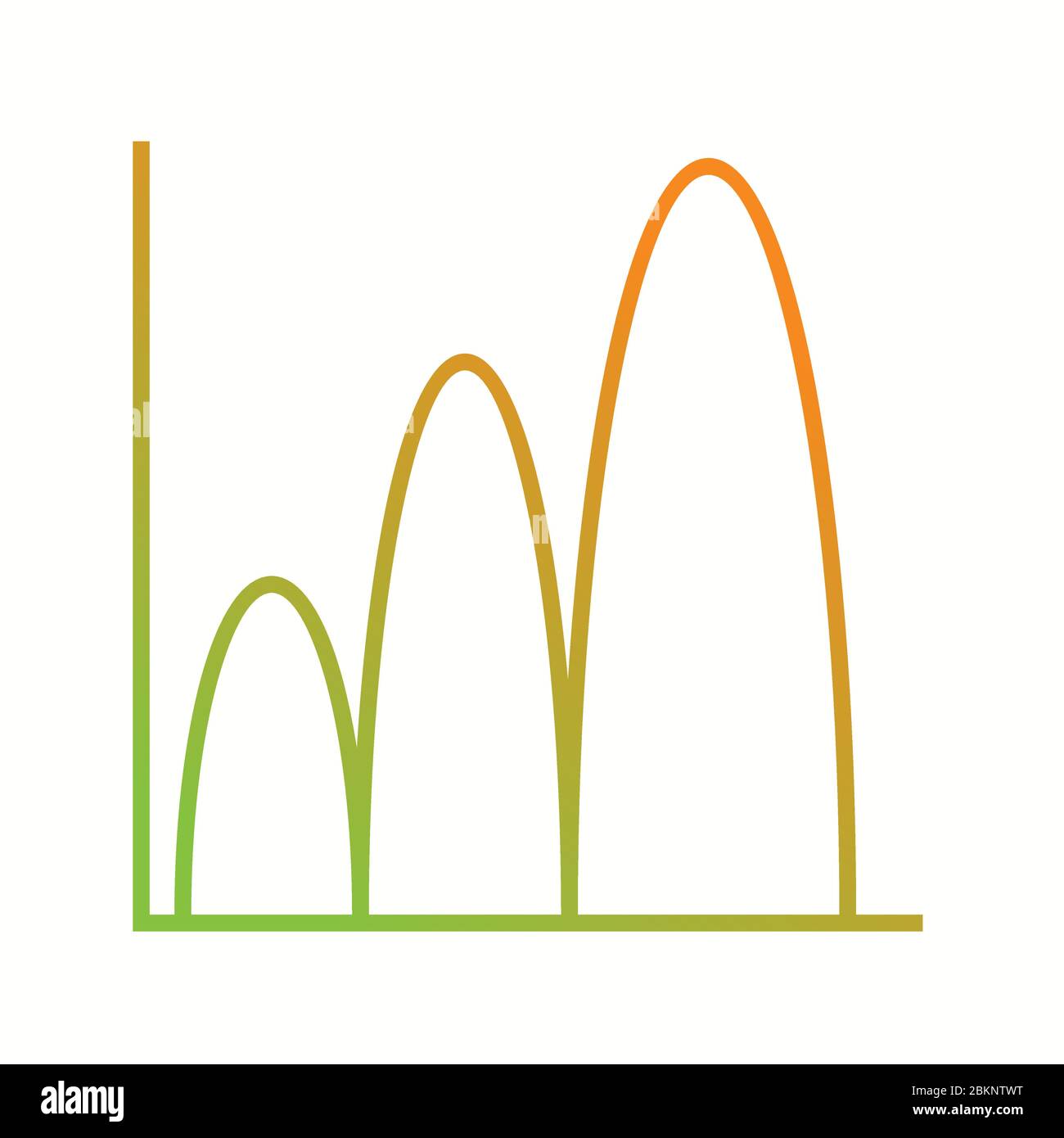 Bell shaped graph vector line icon Stock Vector Image & Art - Alamy