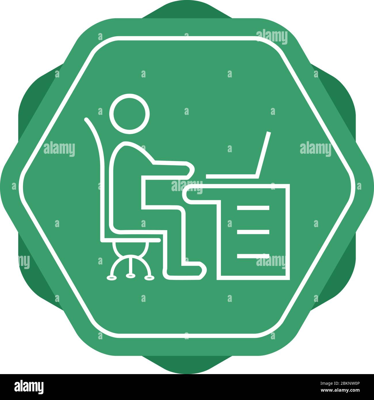 Beautiful Workplace vector line icon Stock Vector Image & Art - Alamy