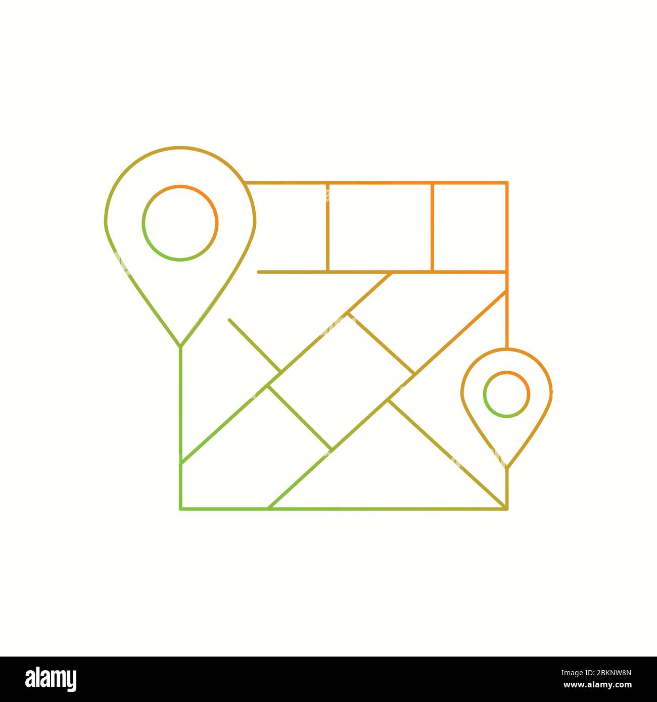 Find places on map line icon Stock Vector Image & Art - Alamy