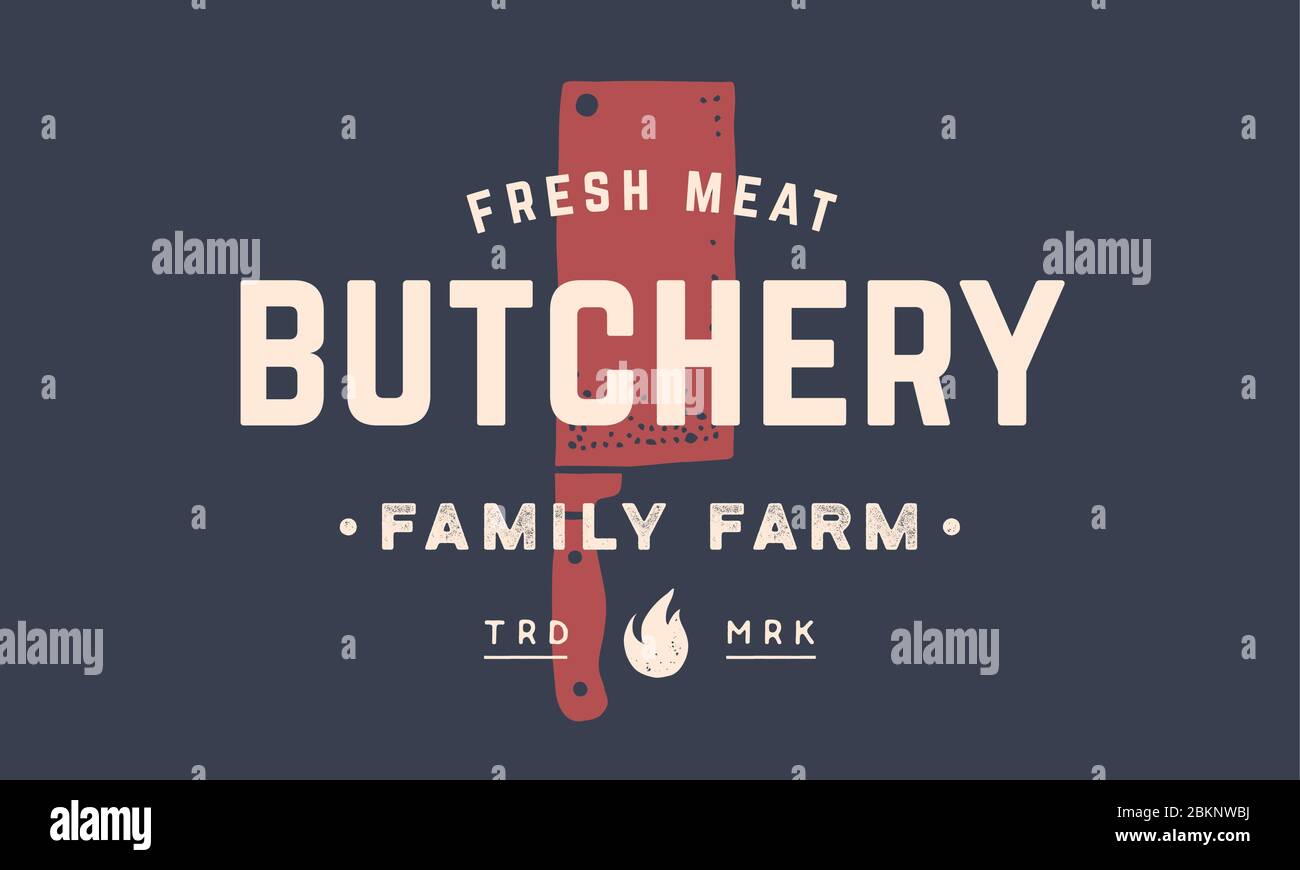 Label logo butchery meat shop Stock Vector Image & Art - Alamy