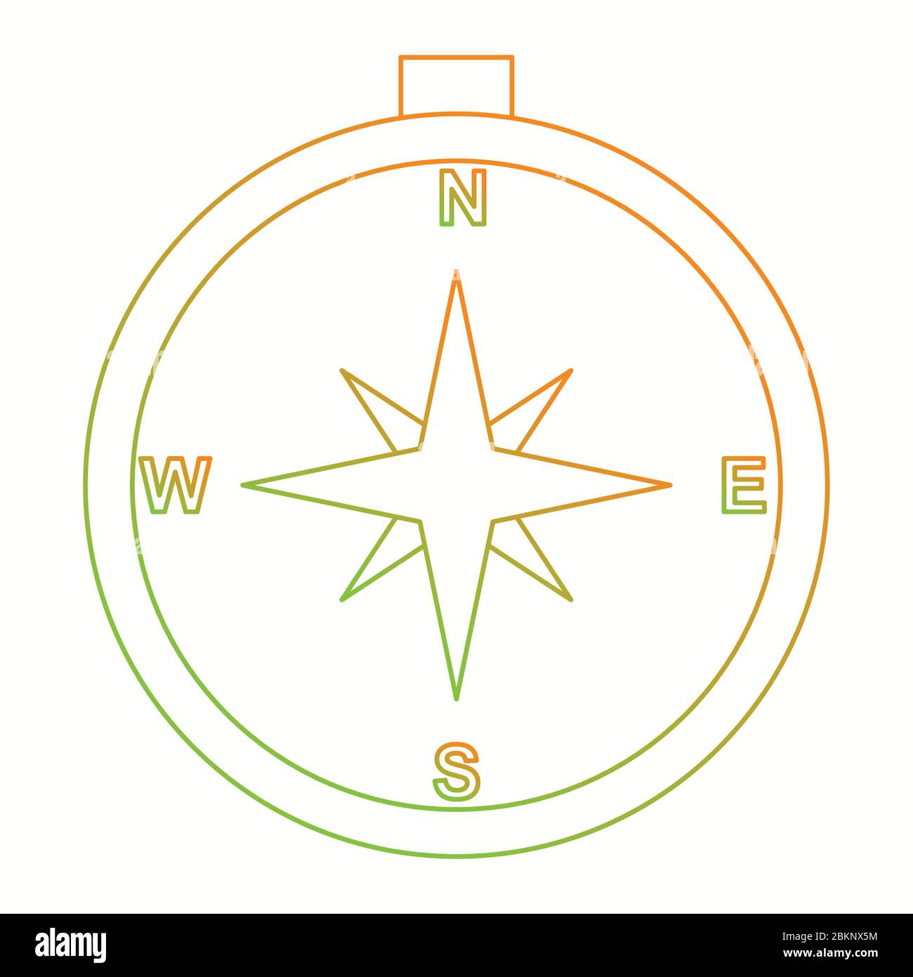 Beautiful compass vector line icon Stock Vector Image & Art - Alamy