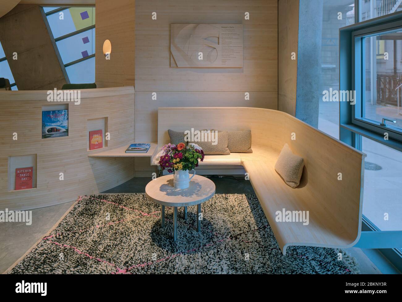 Seating area at main entrance. Maggies Centre, St Bartholomews Hospital ...