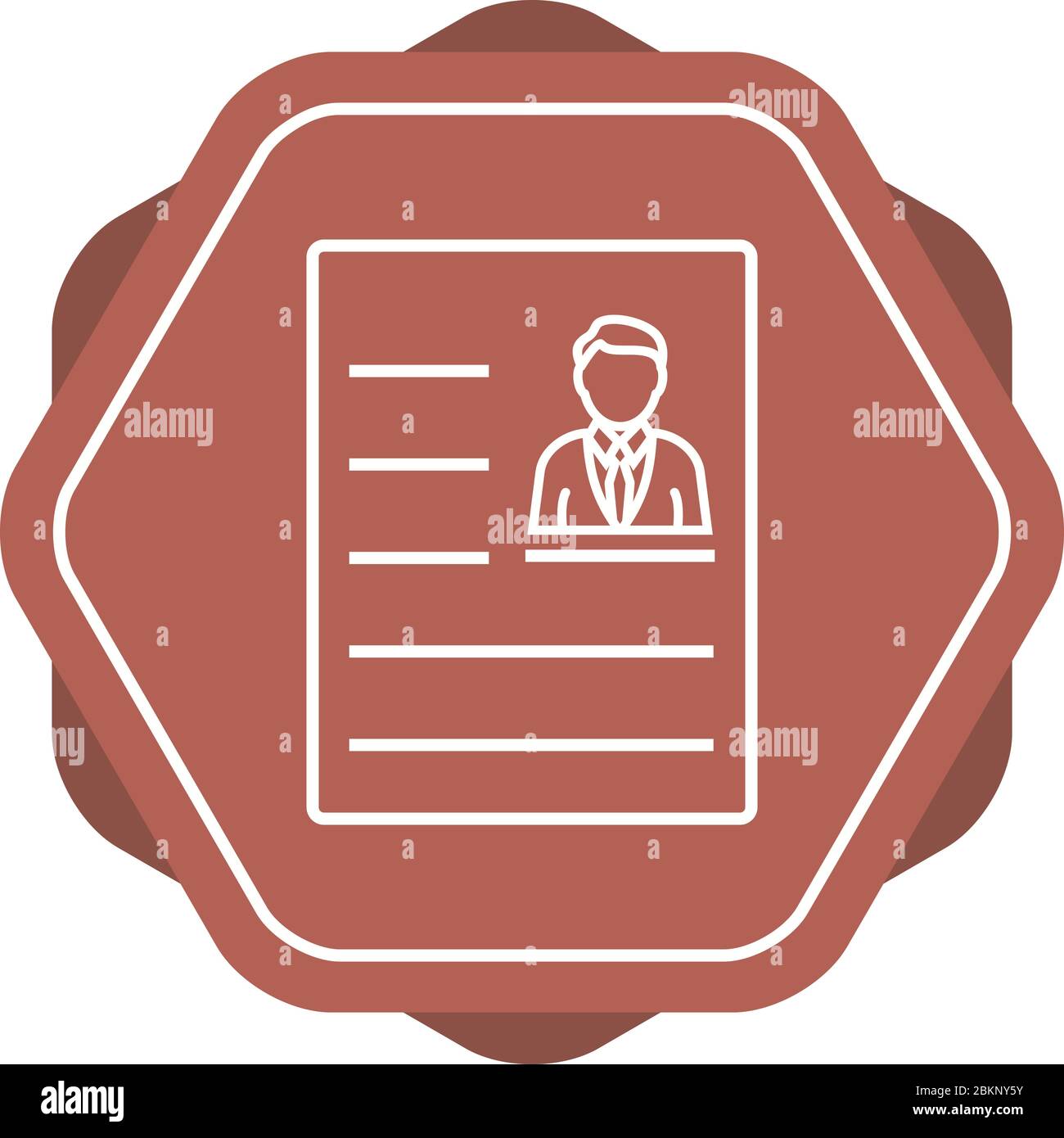 Beautiful CV Vector line icon Stock Vector Image & Art - Alamy