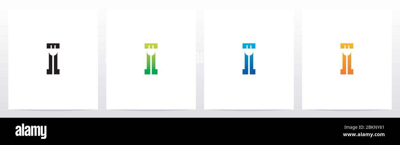 Power Plug On Letter Logo Design I Stock Vector Image & Art - Alamy