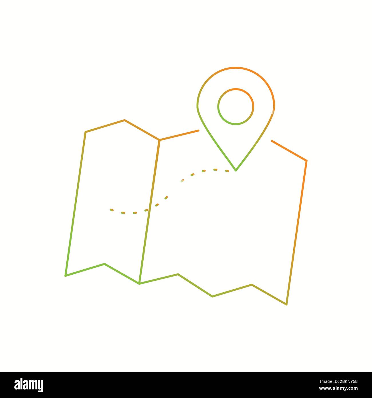 Mark places on map line icon Stock Vector Image & Art - Alamy