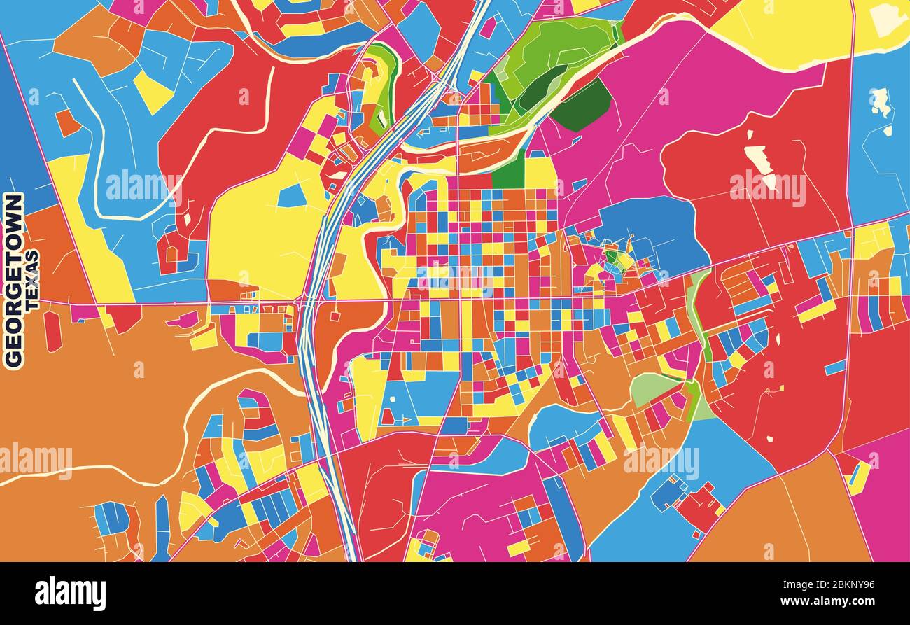 Map of georgetown texas Stock Vector Images - Alamy