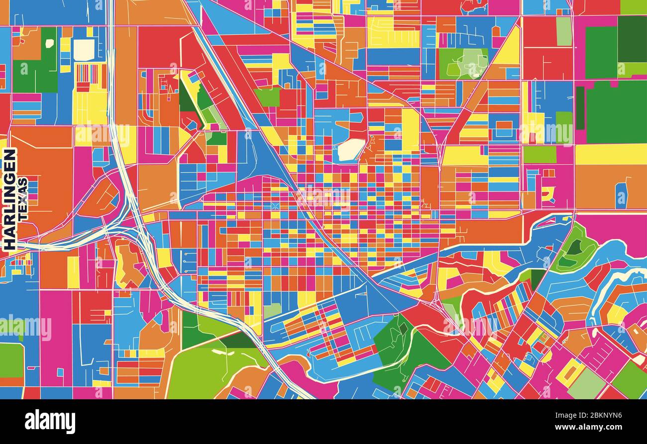 Map of harlingen texas Stock Vector Images - Alamy