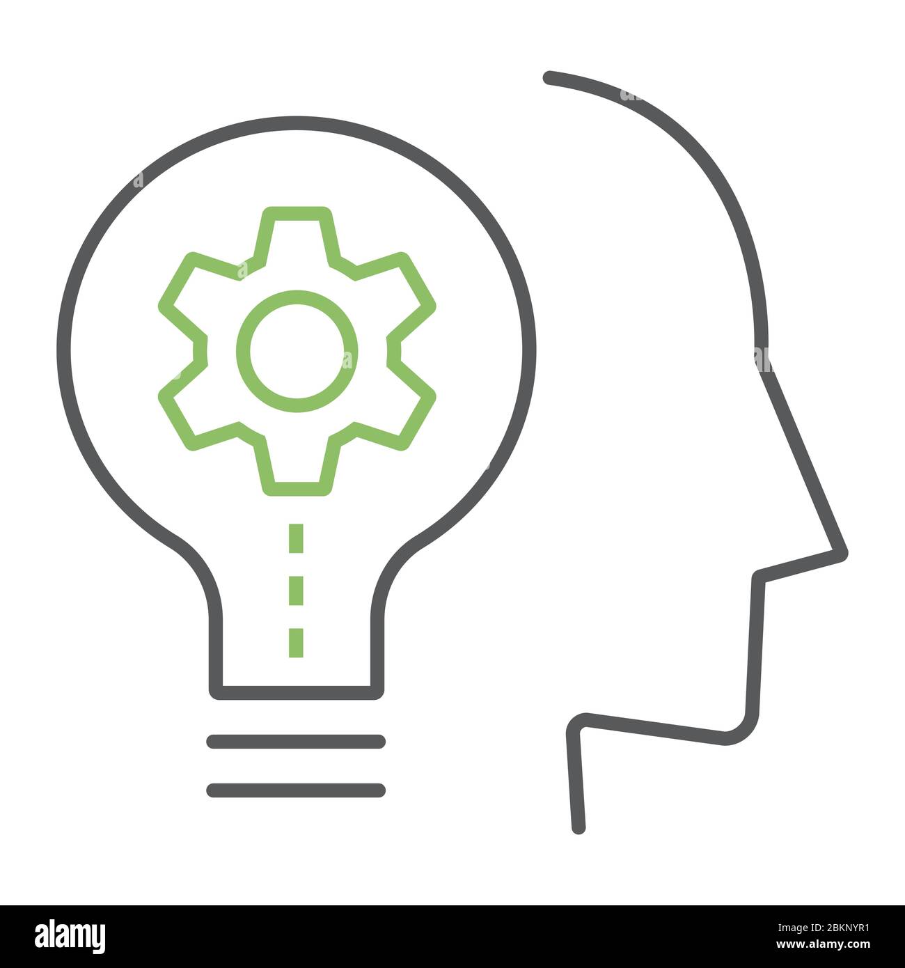 Skill Development color line icon, education and school, idea sign ...