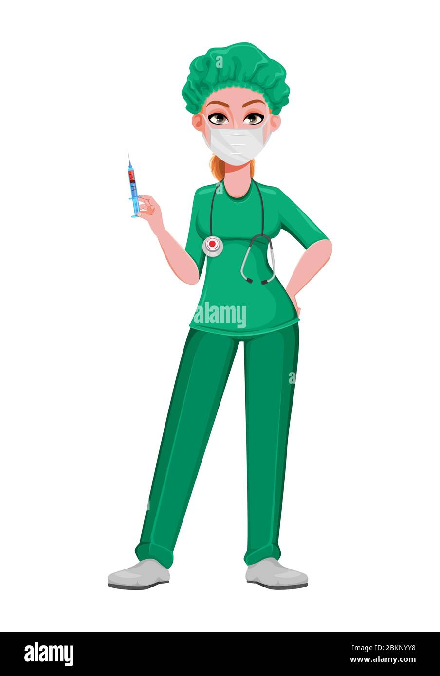 Nurse In Scrubs Cartoon