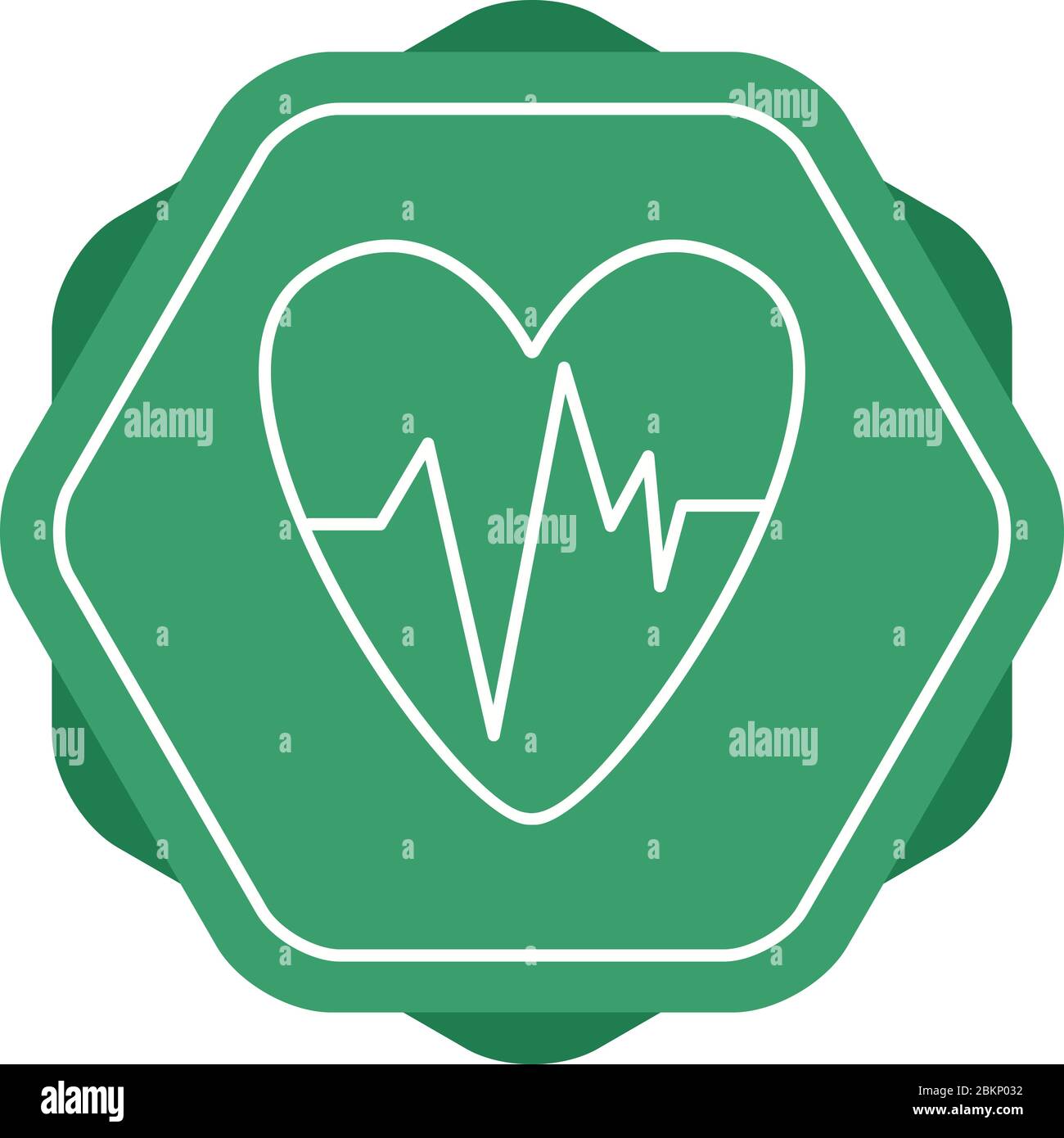 Heart ECG vector line icon Stock Vector Image & Art - Alamy