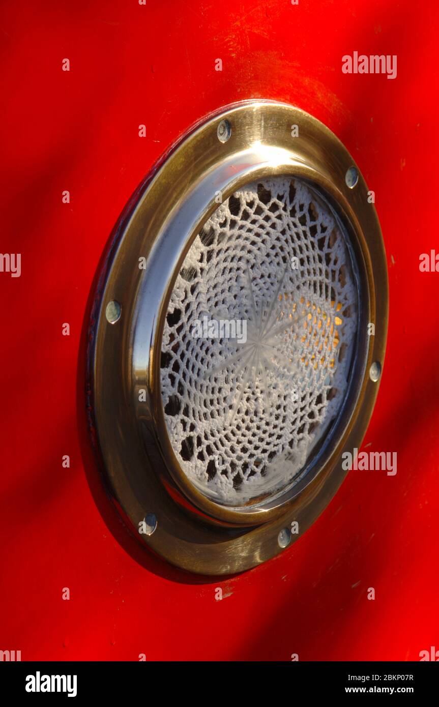 Lace porthole cover hi-res stock photography and images - Alamy
