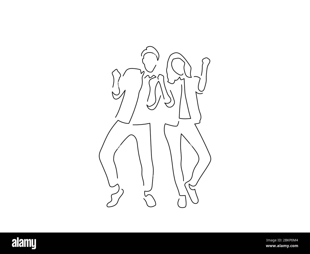 Full length people isolated line drawing, vector illustration design ...