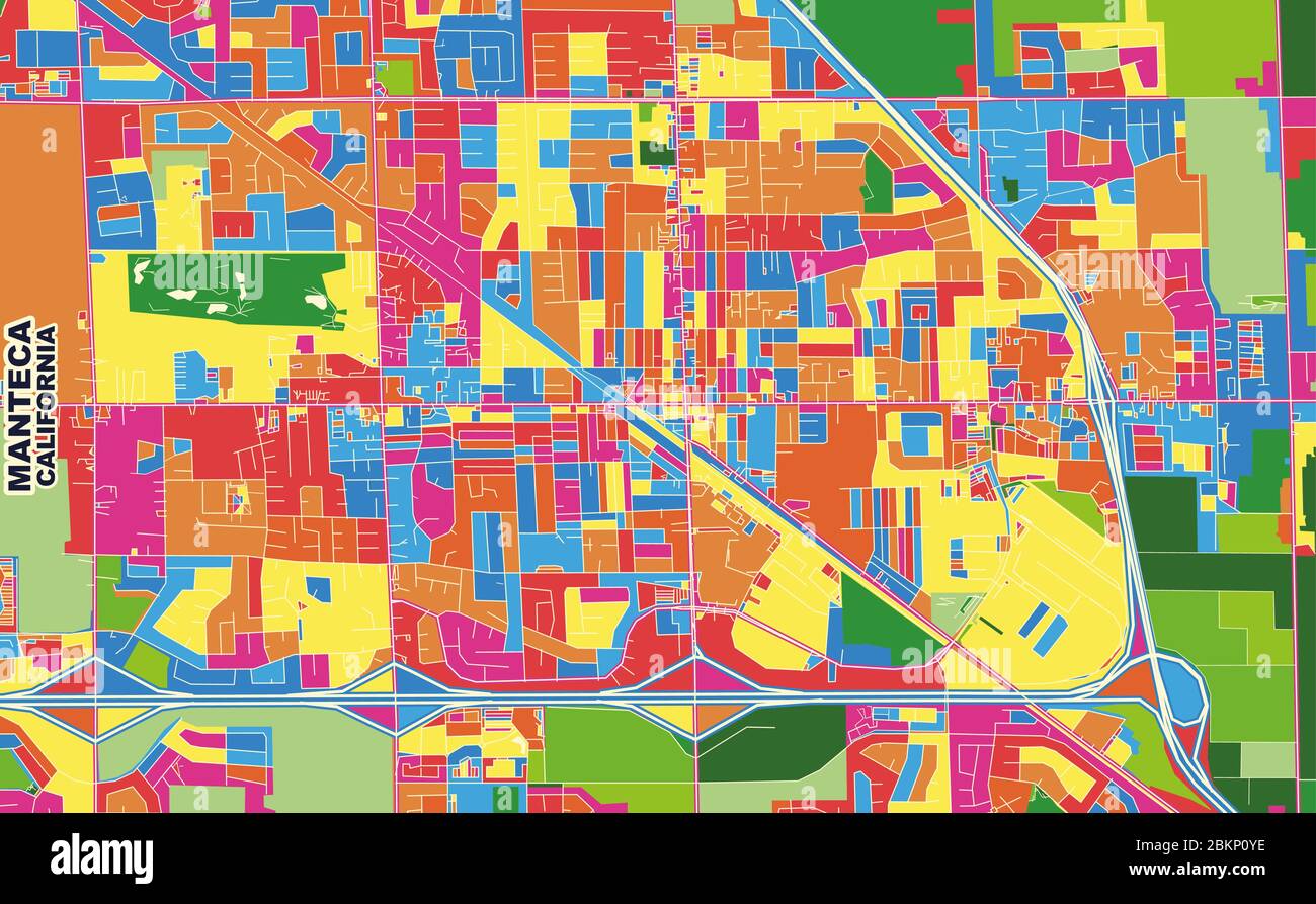Map of manteca hi-res stock photography and images - Alamy