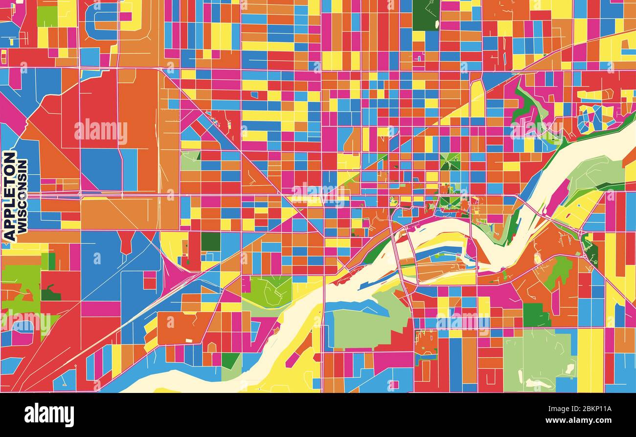 Map of appleton Stock Vector Images - Alamy