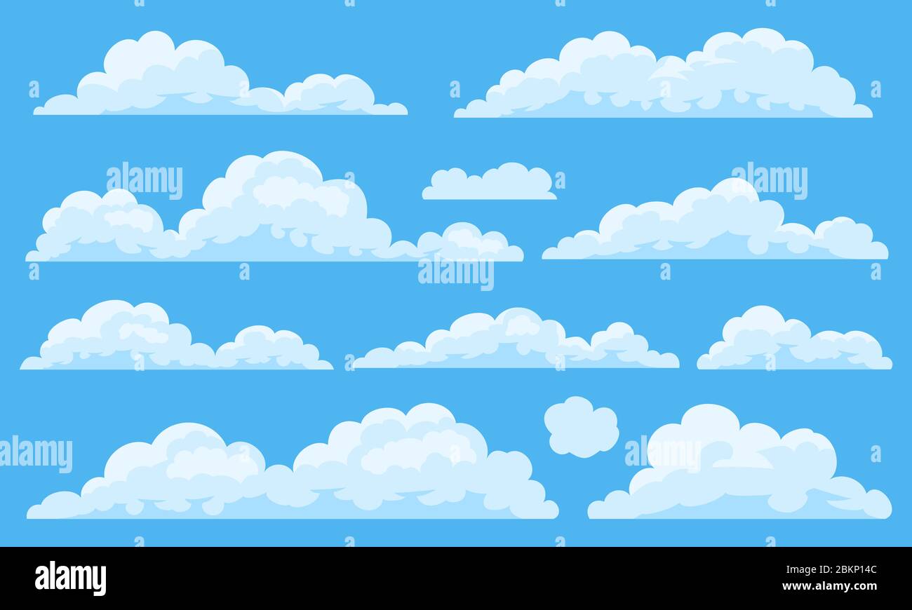 Set of cartoon clouds Stock Vector Image & Art - Alamy