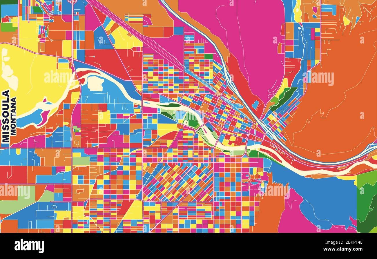 Map of missoula montana hi-res stock photography and images - Alamy