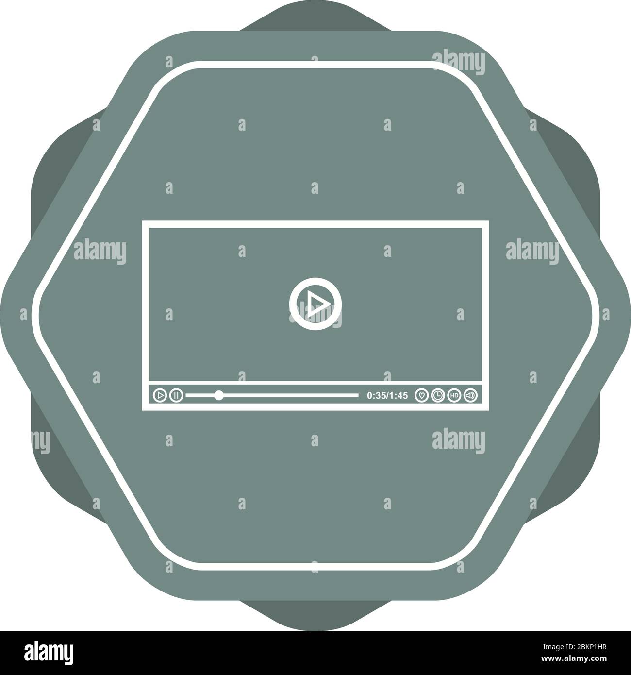 Beautiful Video player vector line icon Stock Vector Image & Art - Alamy