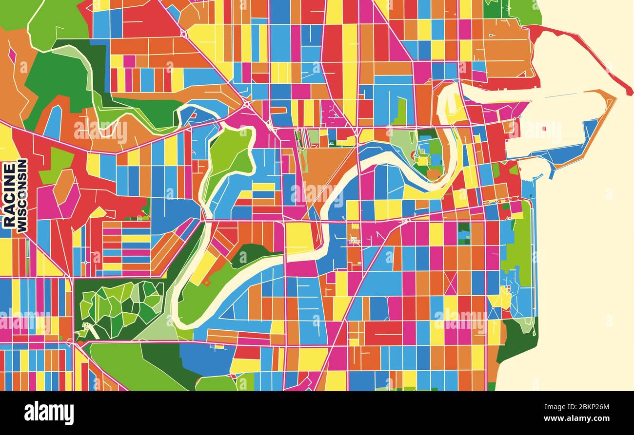 Map of racine wisconsin hi-res stock photography and images - Alamy