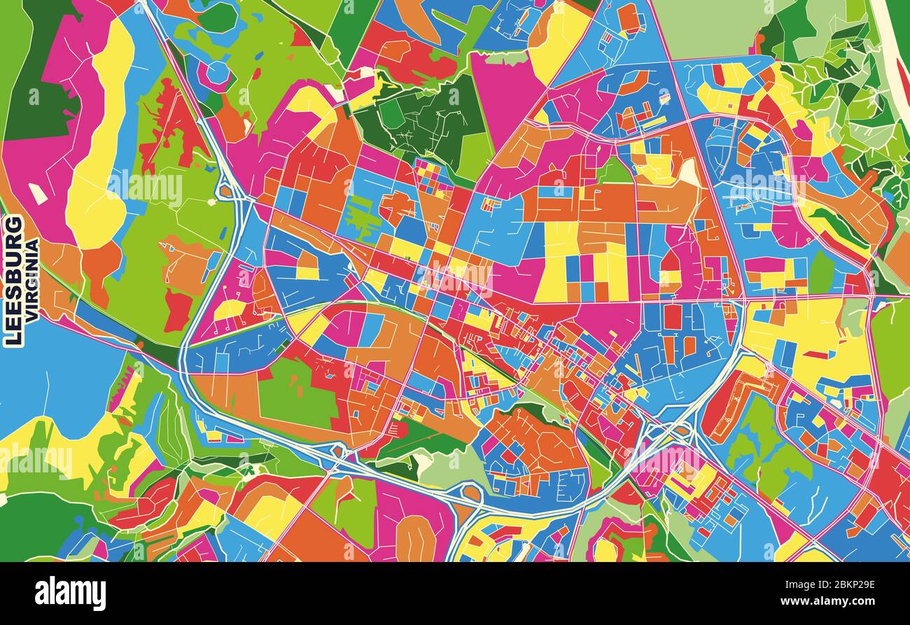 Map of leesburg Stock Vector Images - Alamy