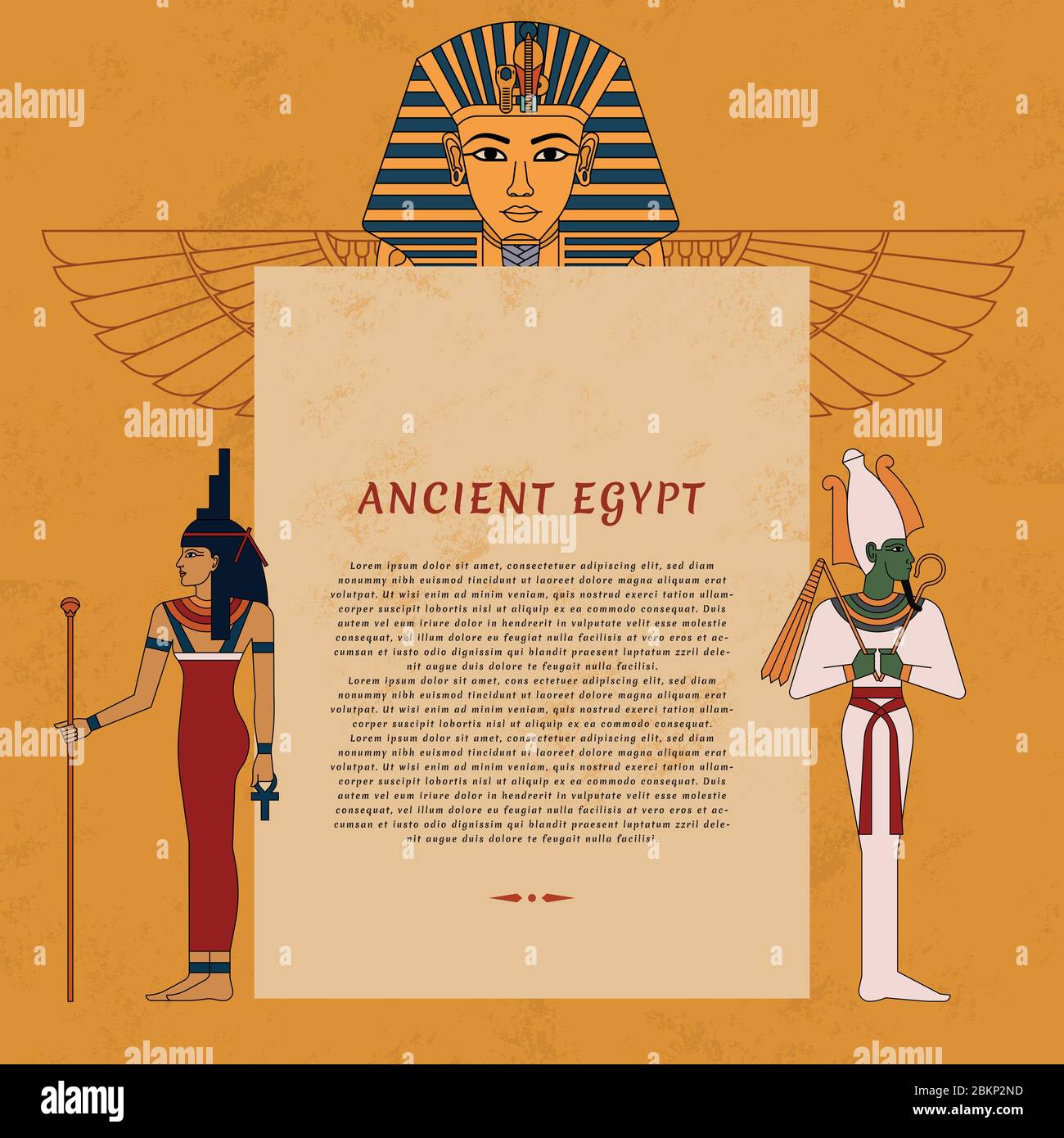 Ancient Egypt template with place for text Stock Vector Image & Art - Alamy
