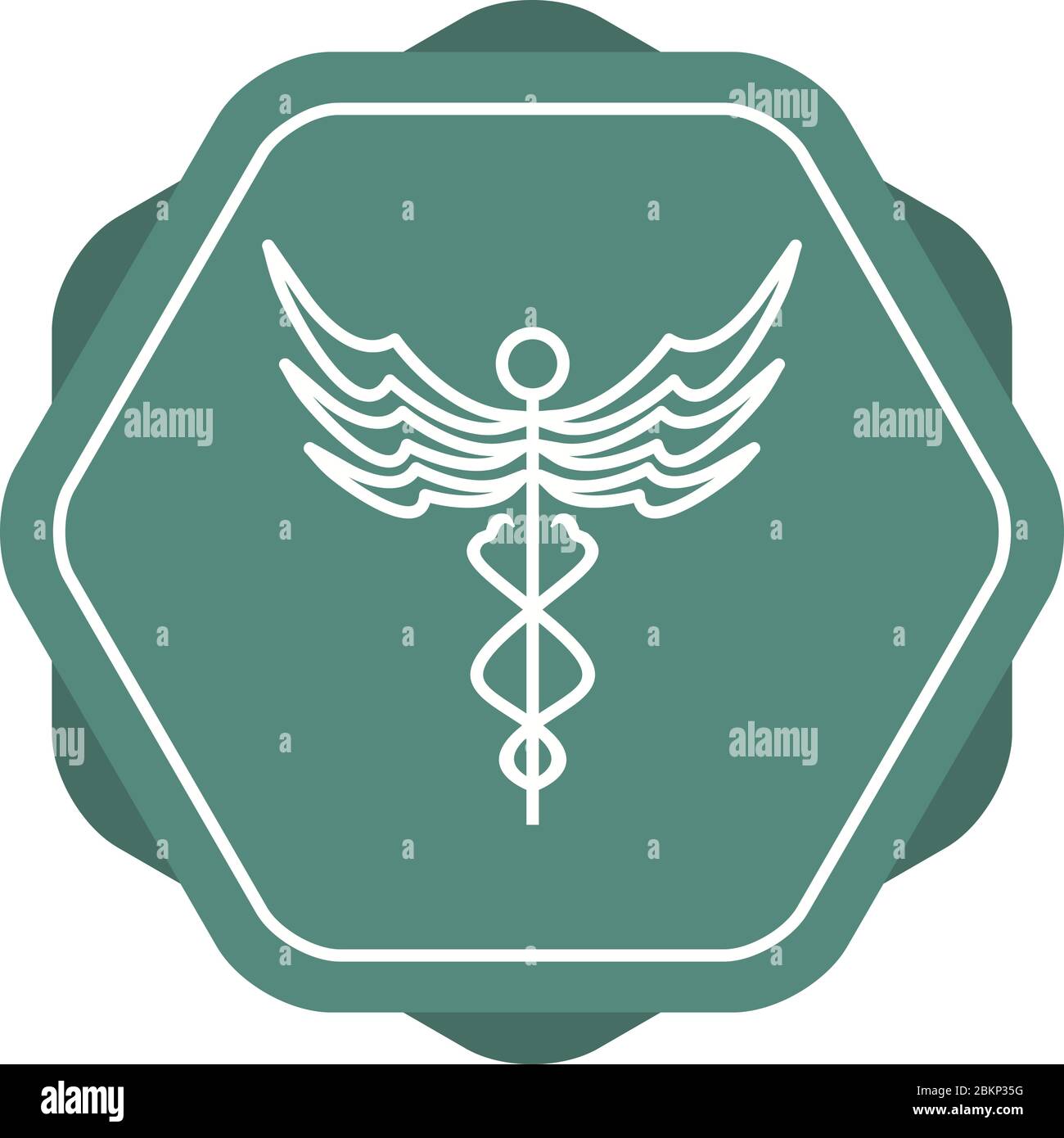 Beautiful Caduceus vector line icon Stock Vector Image & Art - Alamy