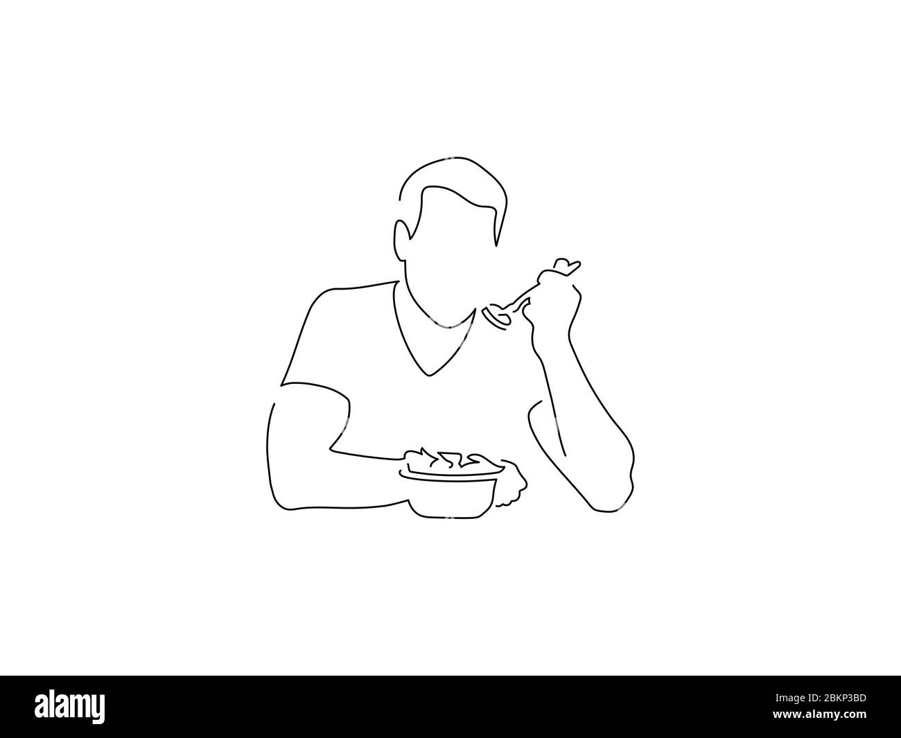Drawing of people eating Black and White Stock Photos & Images - Alamy