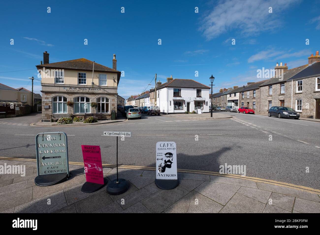 Town square st just in cornwall hi-res stock photography and images - Alamy