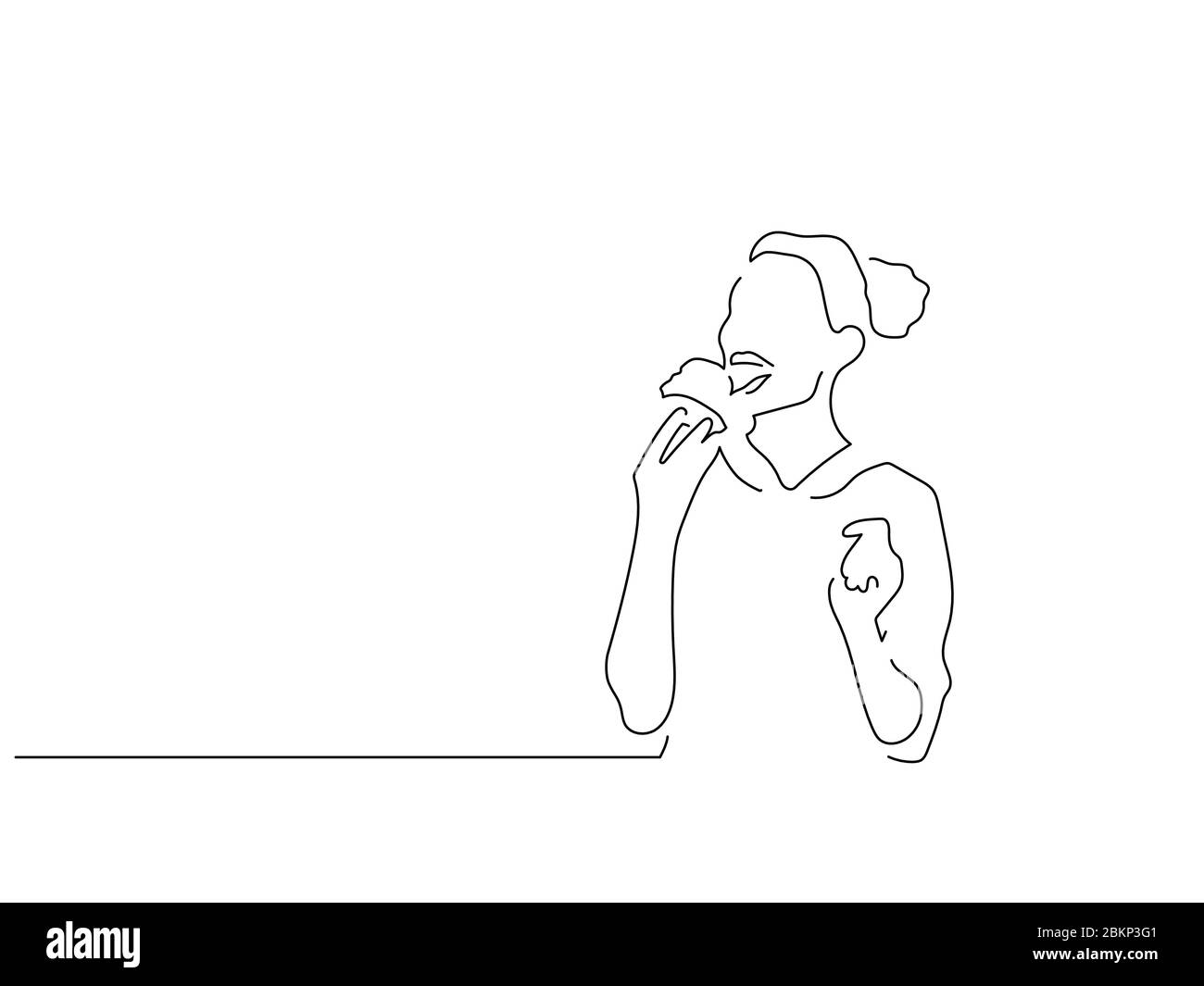 People eating chocolate Stock Vector Images - Alamy