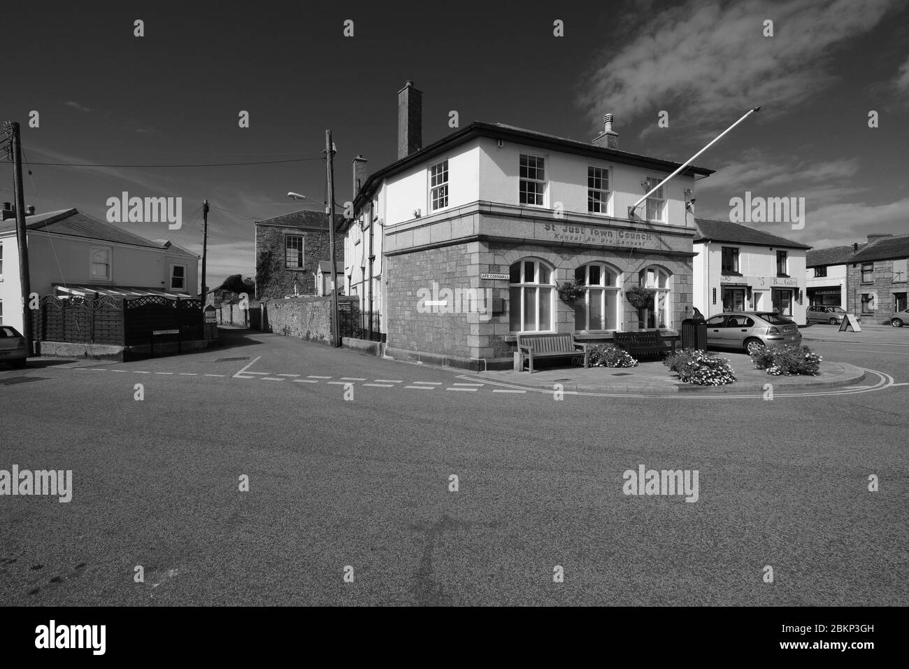 St.Just Town Council Building in St.Just town square Stock Photo - Alamy