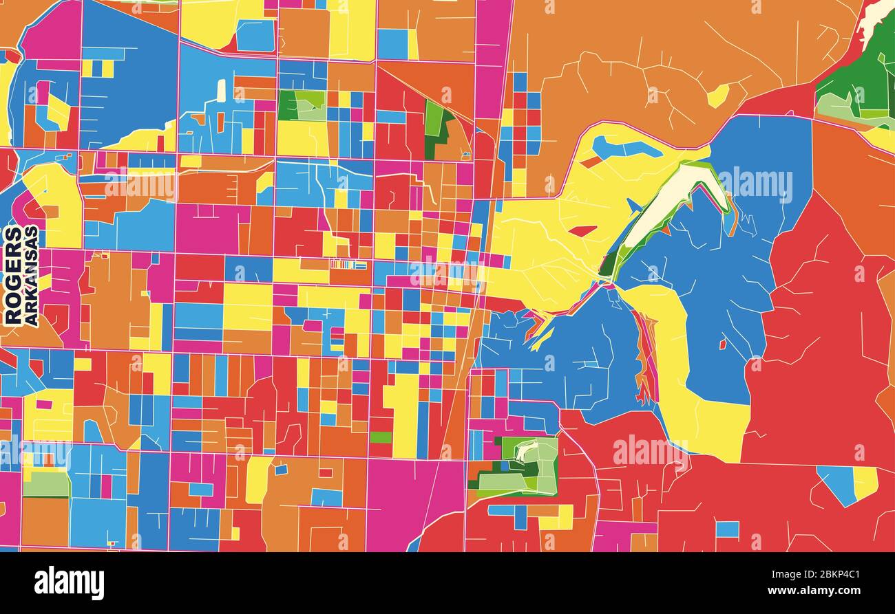 Map of rogers vector vectors hi-res stock photography and images - Alamy