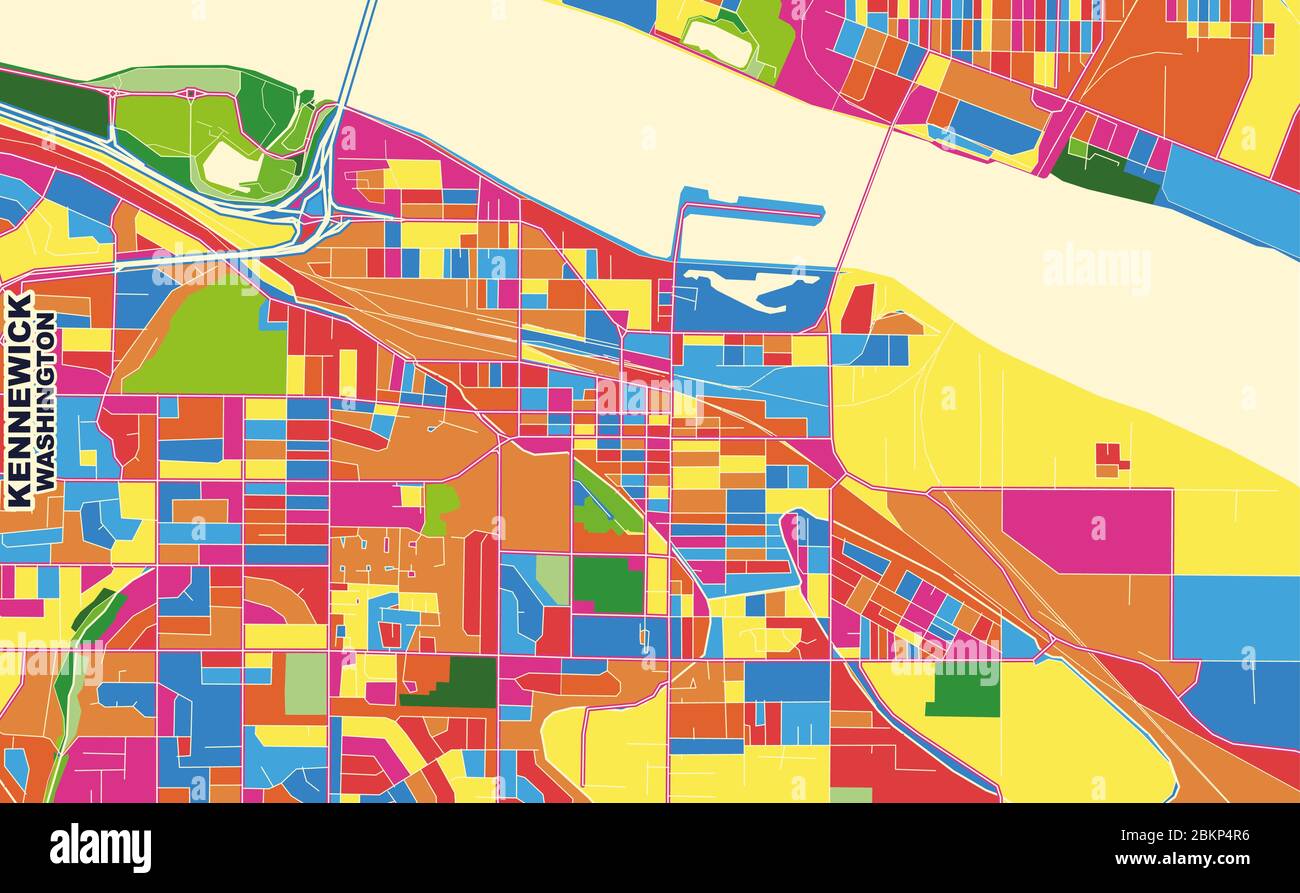 Map of kennewick washington Stock Vector Images - Alamy