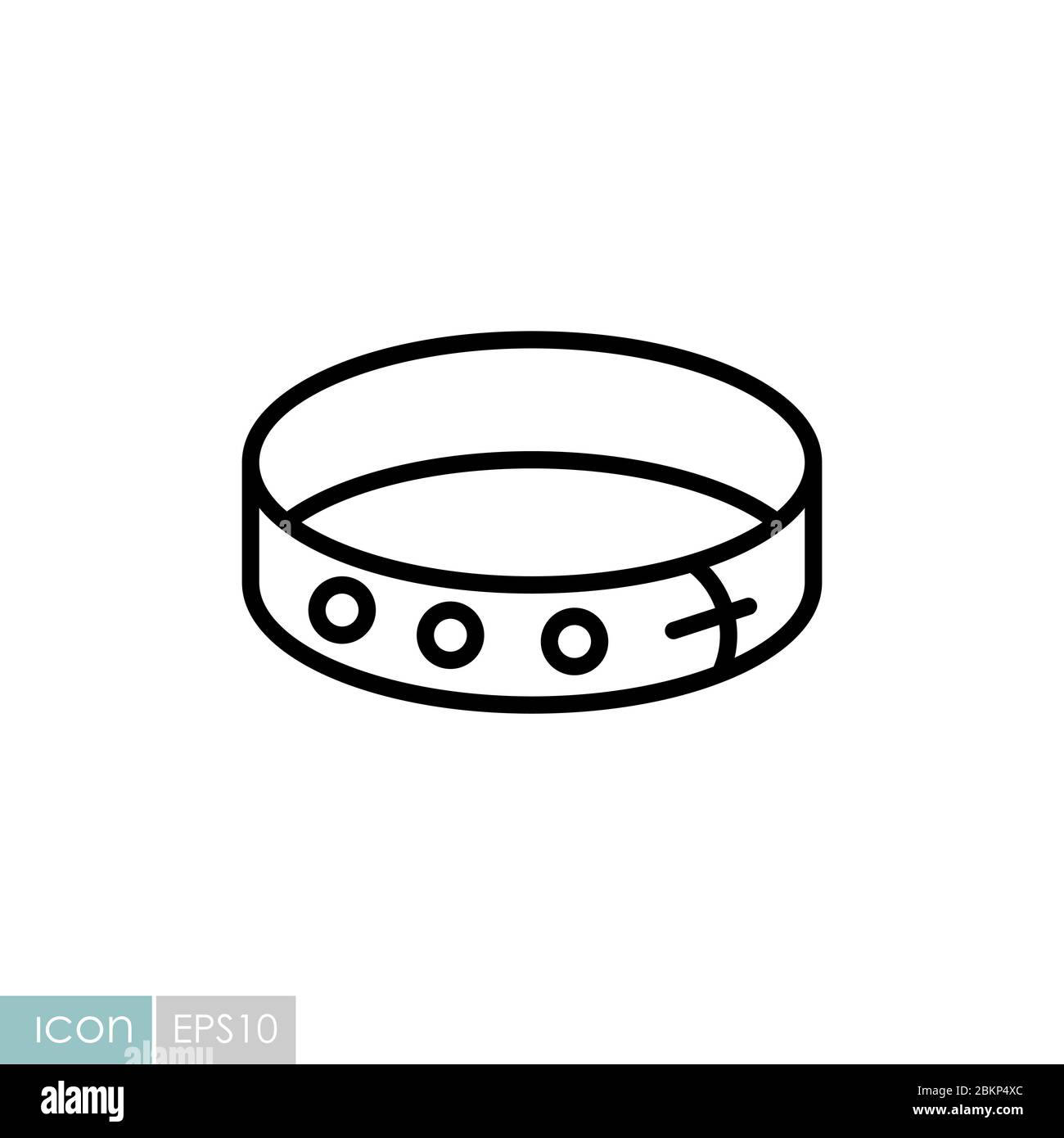 Dog leather belt icon Stock Vector Images - Alamy
