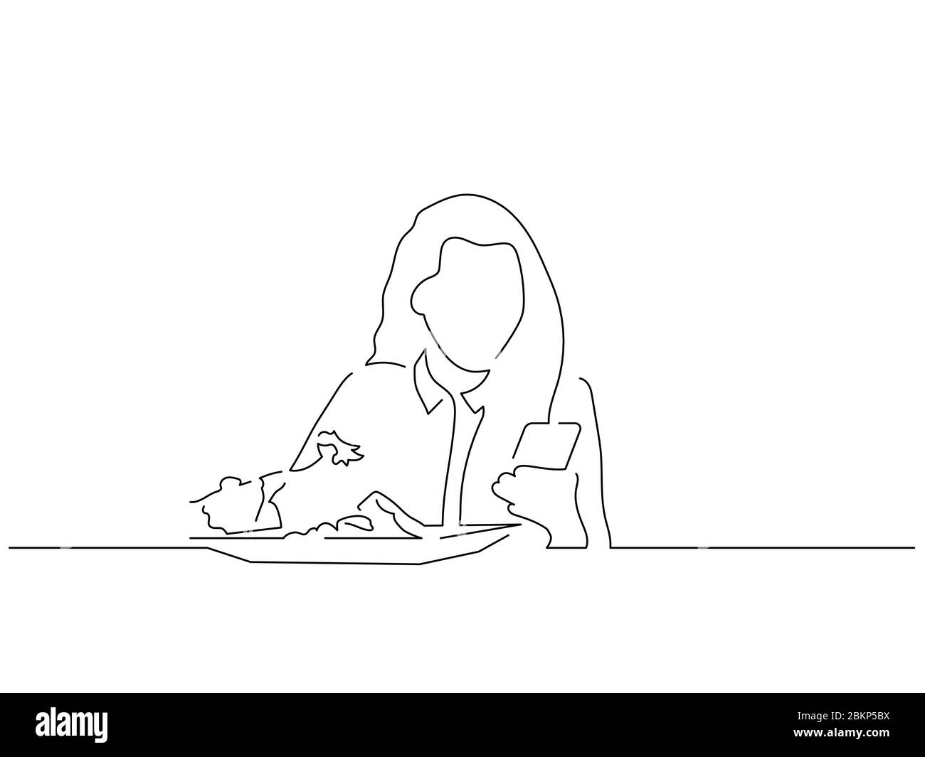 Drawing of people eating Black and White Stock Photos & Images - Alamy