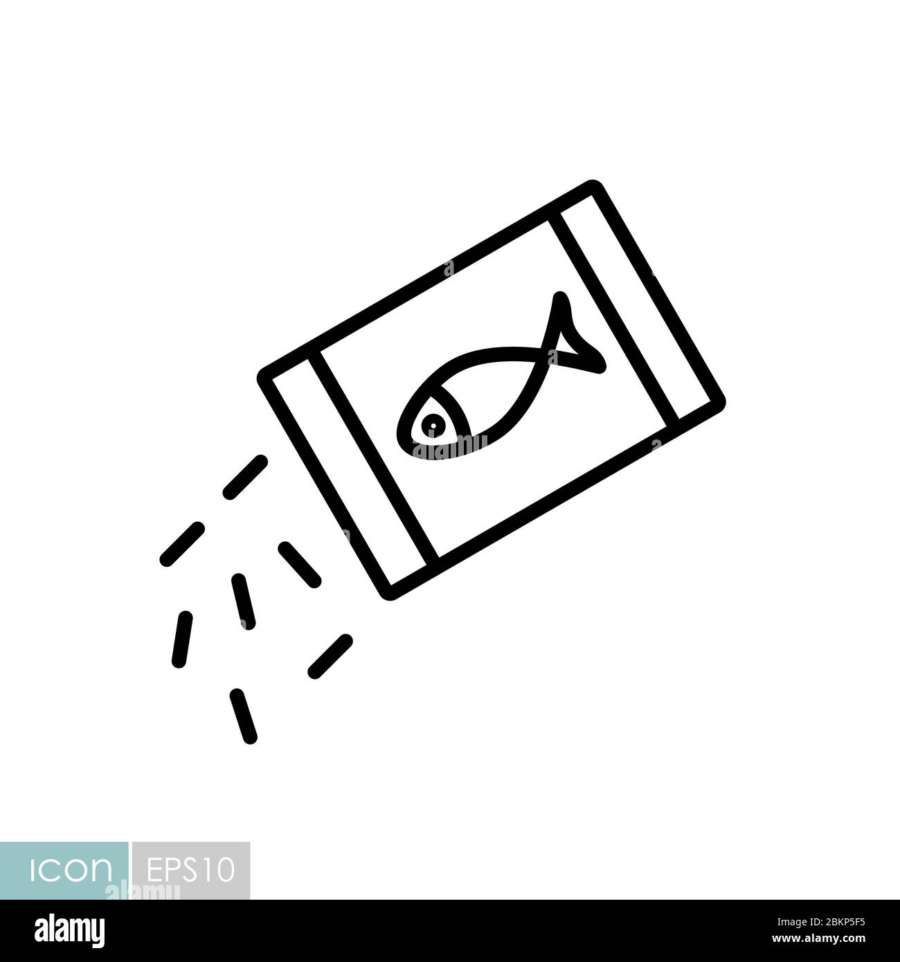 Feeding fish aquarium Stock Vector Images - Alamy