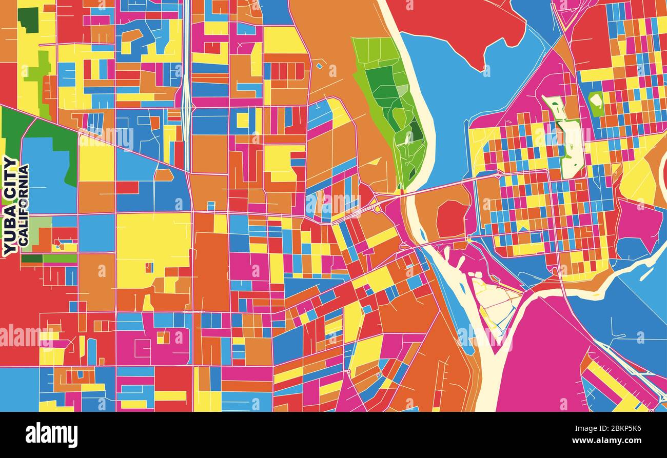 Yuba City California Map