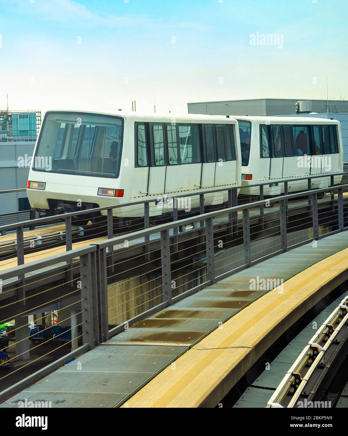 Transfer train on railways, Frankfurt airport, Germany Stock Photo - Alamy