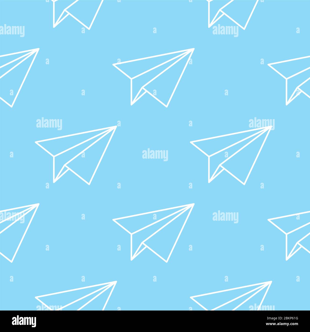 Paper planes seamless pattern. Repeating abstract background with paper ...