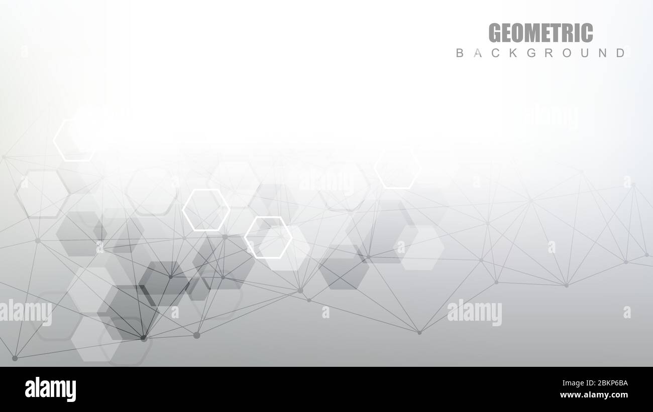 Hexagonal Abstract Background Big Data Visualization Global Network