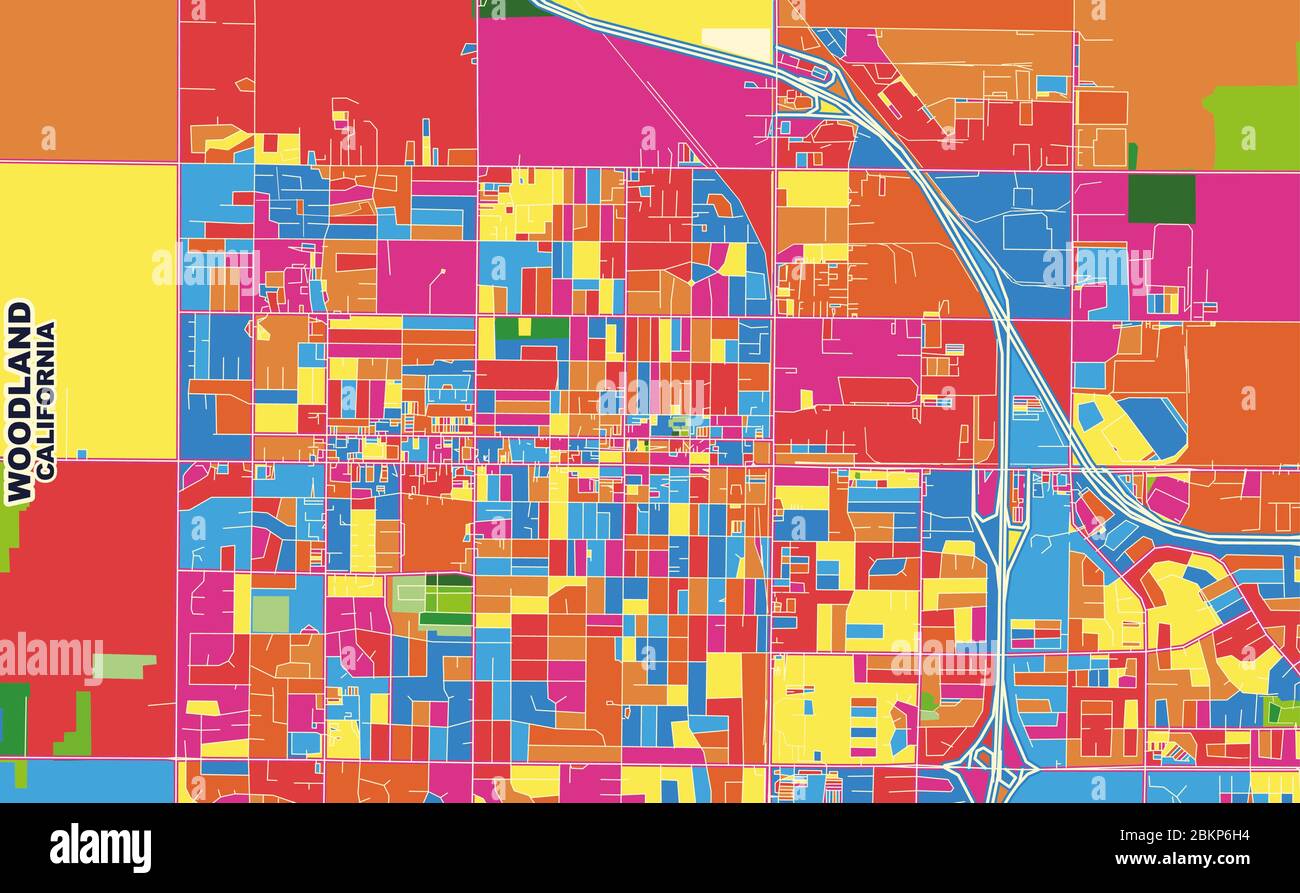Woodland california map Stock Vector Images - Alamy