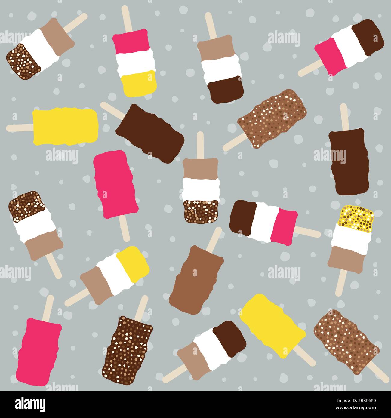 Ice cream seamless pattern. Chocolate ice cream Stock Vector Image ...