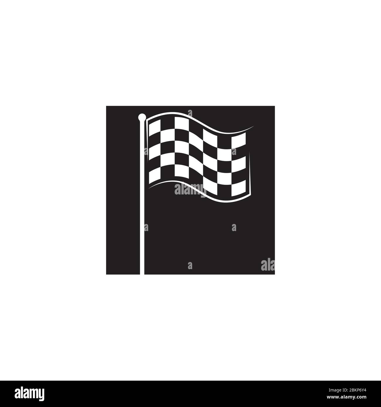 Race flag icon, simple design illustration vector Stock Vector Image ...