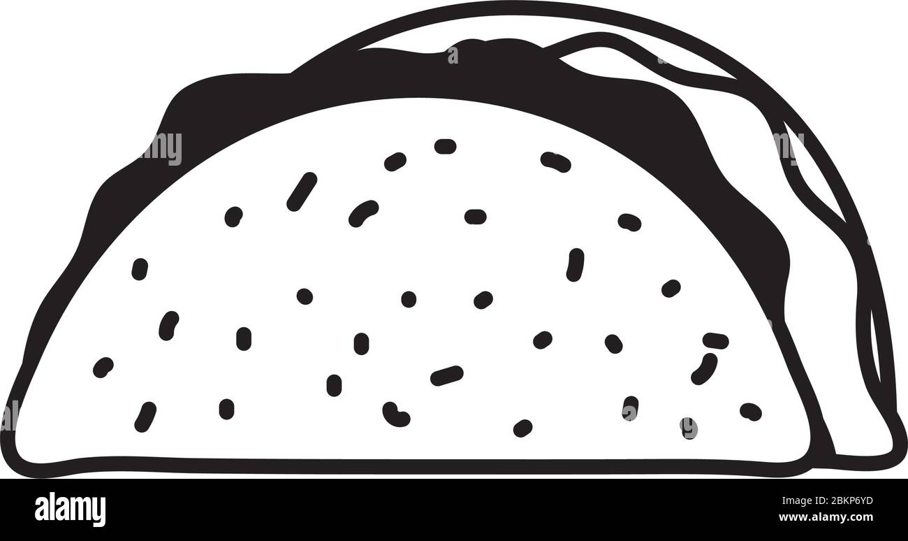 taco silhouette style icon vector design Stock Vector Image & Art - Alamy