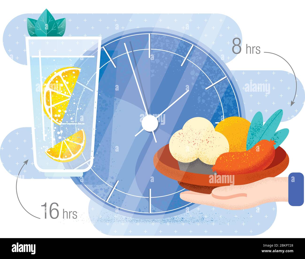 Intermittent fasting infographic vector illustration isolated on white background Stock Vector ...