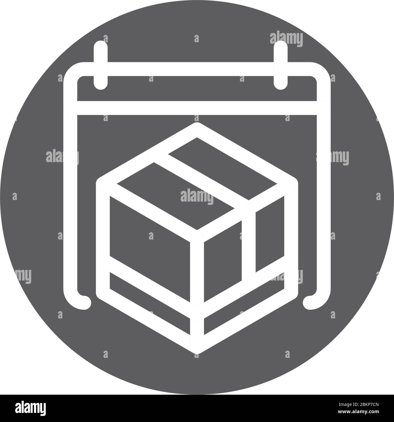 delivery cargo service logistic cardboard box calendar vector ...
