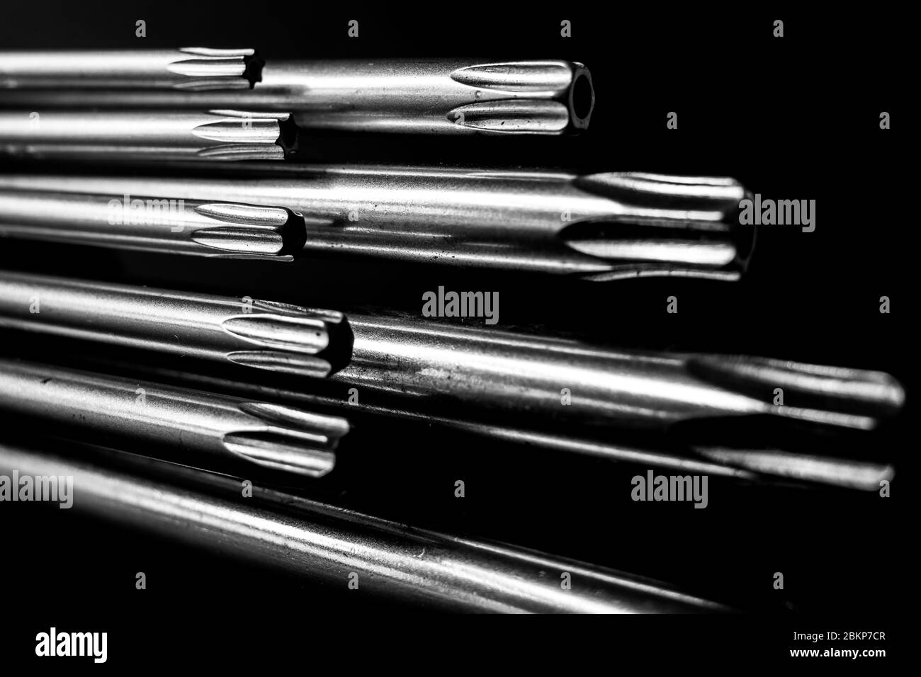Close-Up of TX Hex Set. Black and White Stock Photo - Alamy