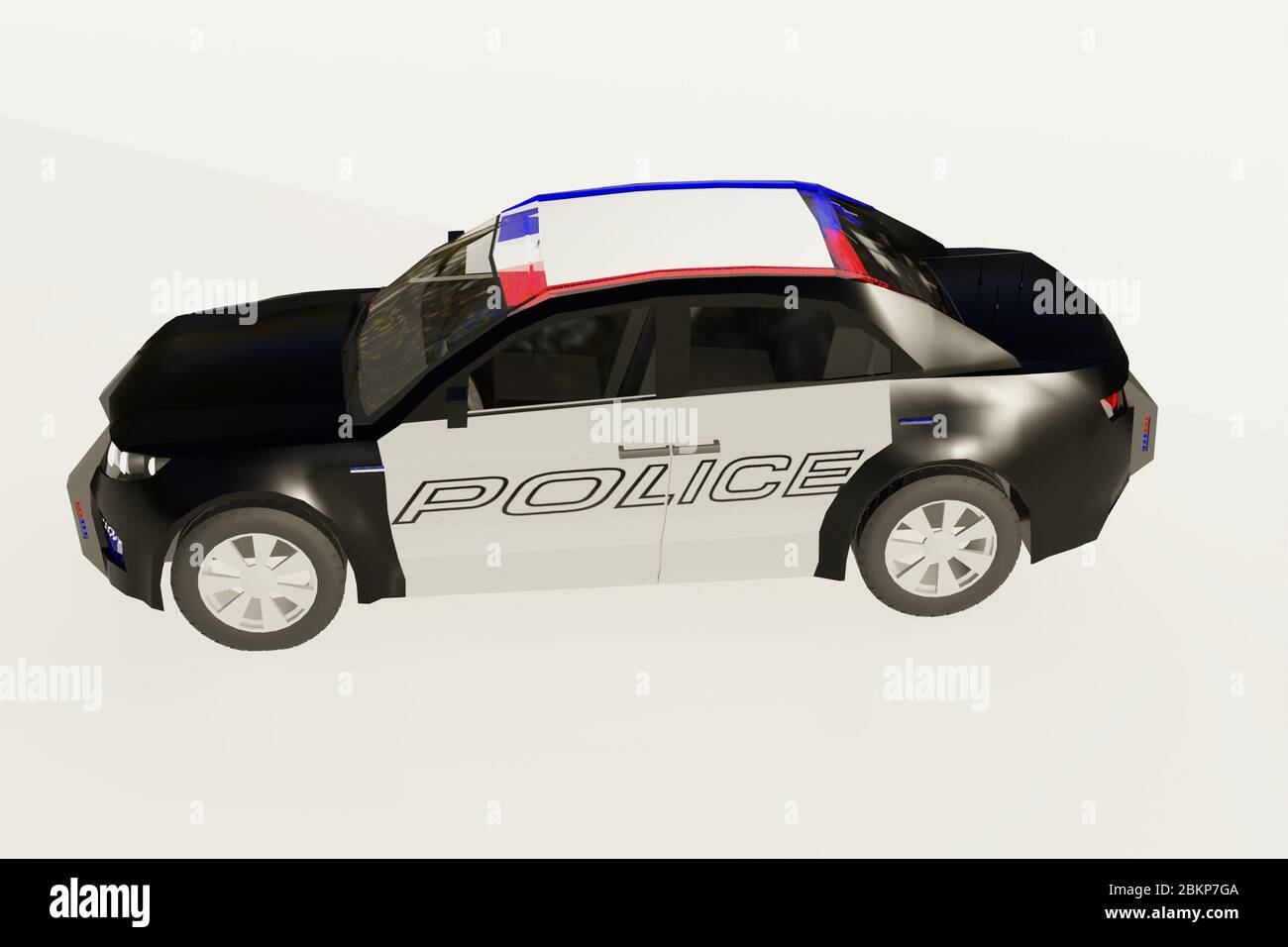 3d illustration of a modern police car Stock Photo - Alamy