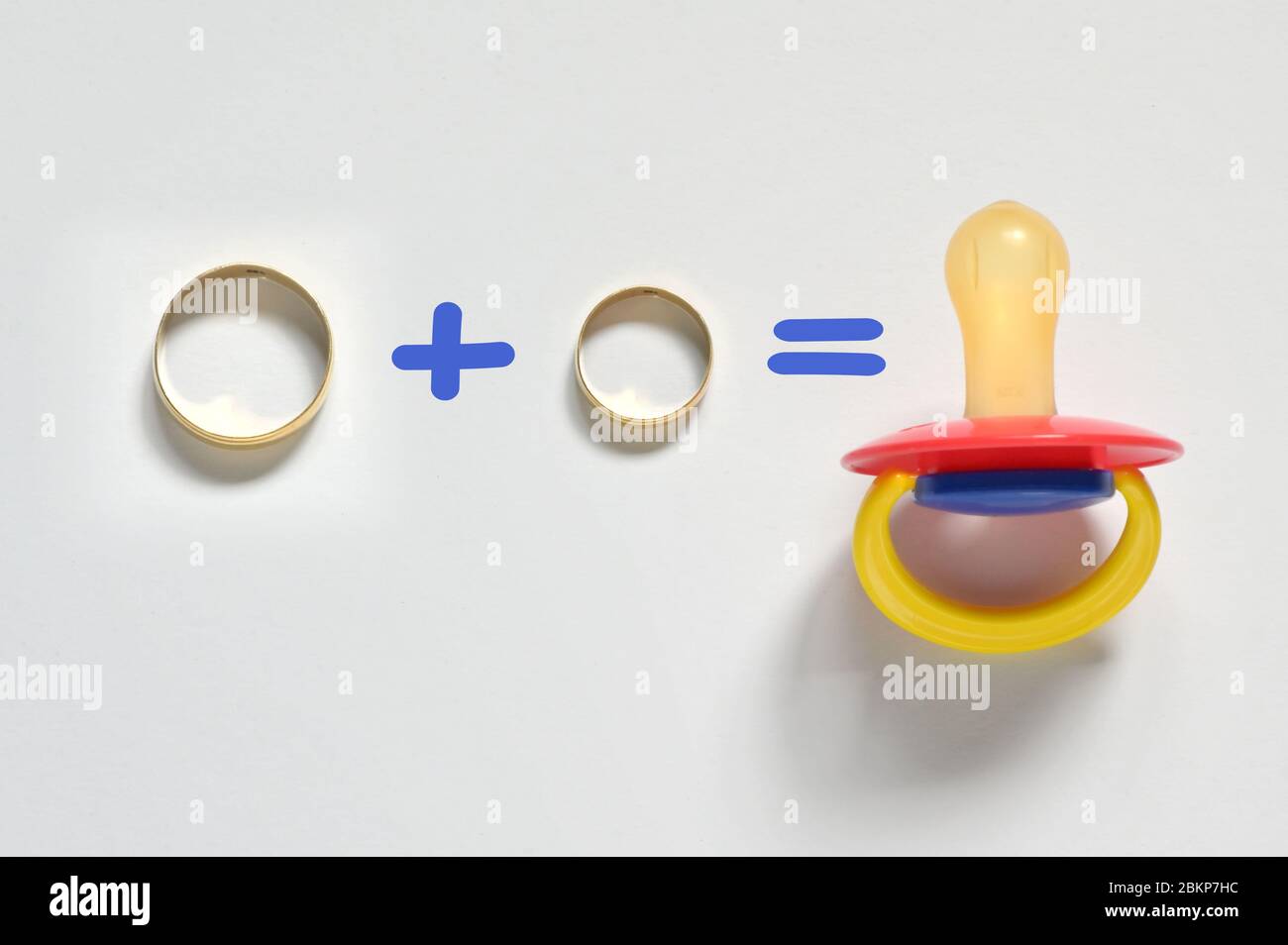 Concept One Plus One Equals Three Family Planning Stock Photo - Alamy