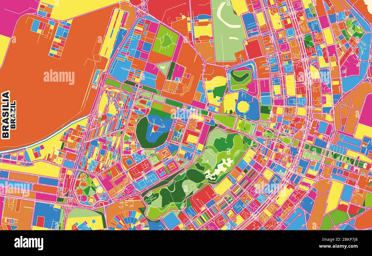 Brasilia map hi-res stock photography and images - Alamy