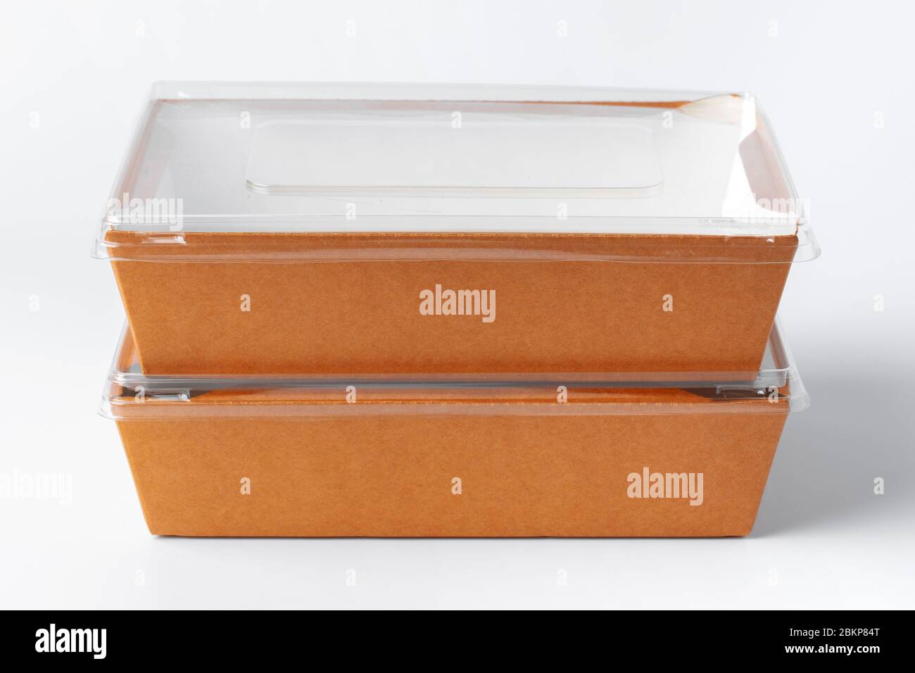 Cardboard brown food box pack isolated on white background Stock Photo ...