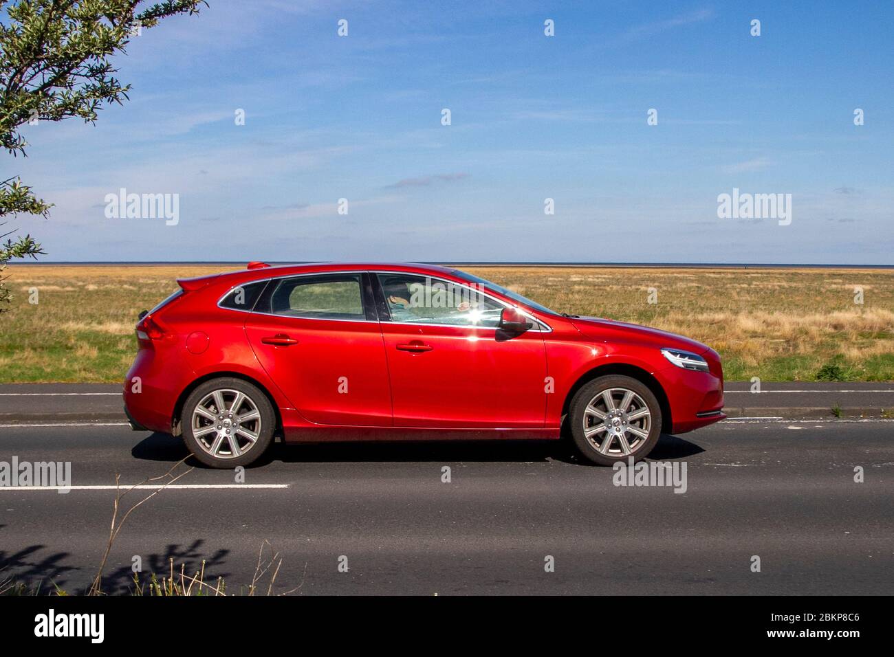 Red saloon volvo hi-res stock photography and images - Alamy